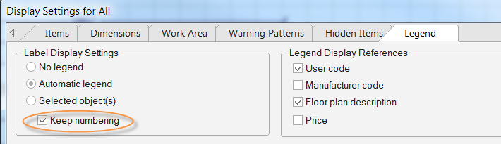 Using the legend tab – Design