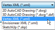 Import a Vertex XML file – Design