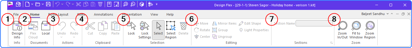 Home ribbon – Design