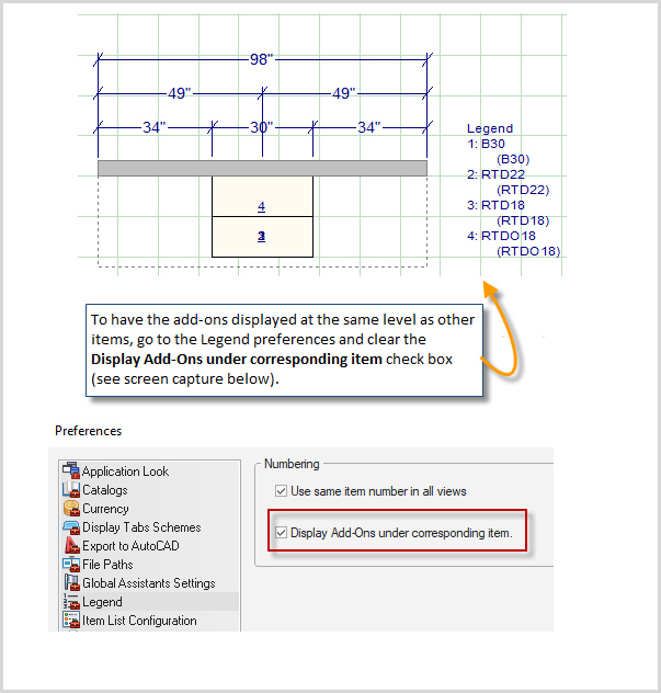 Using the legend tab – Design