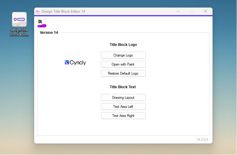 How to change the title block and logo in V. 14. onwards – Design