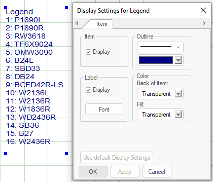 Editing the legend – Design