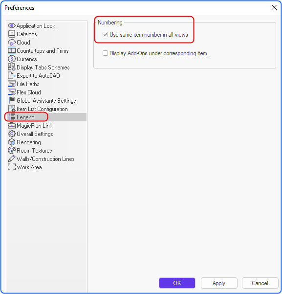 Editing the legend – Design