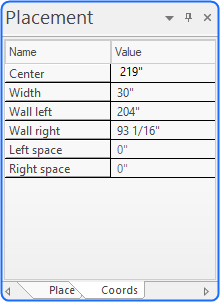 Adjust the left and right dimensions manually when placing a window or ...