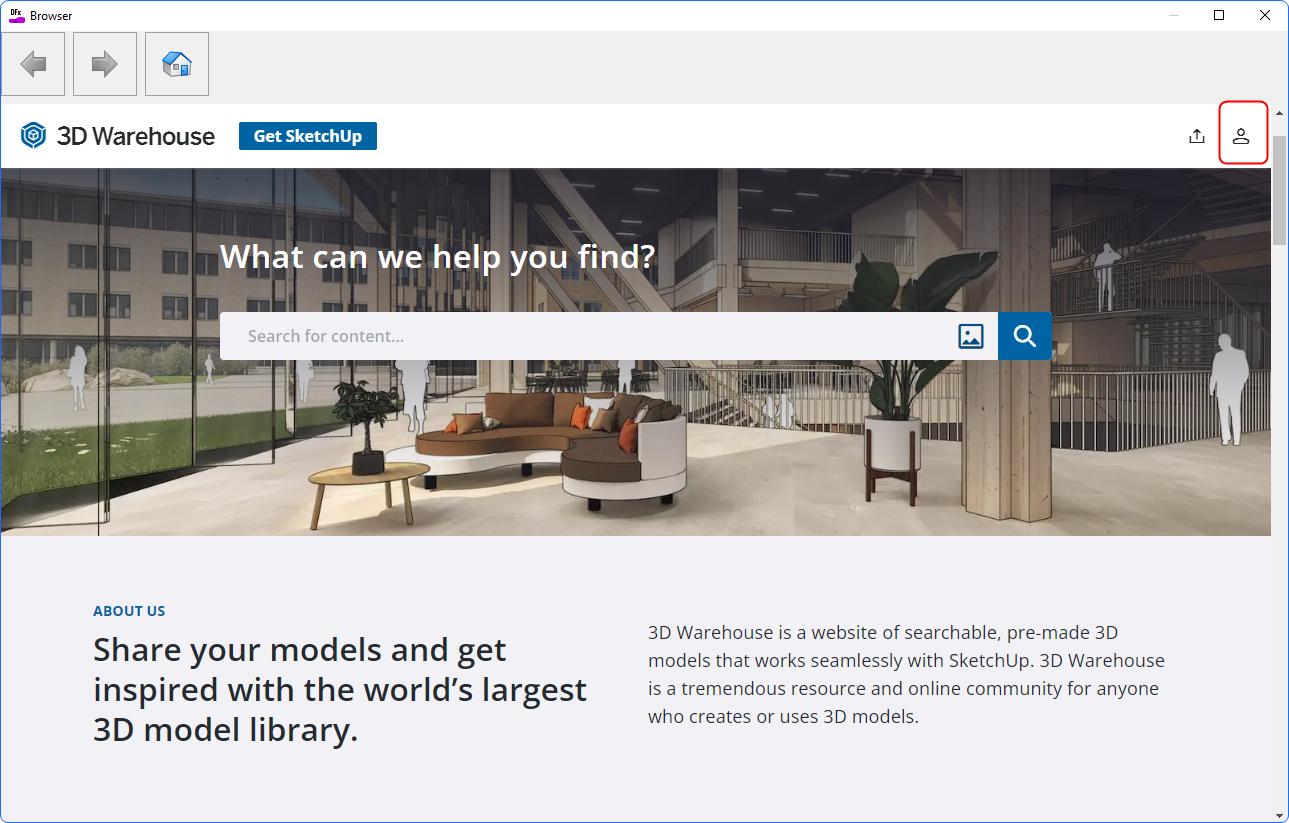 Import a Trimble 3D Warehouse Sketchup™ model – Design