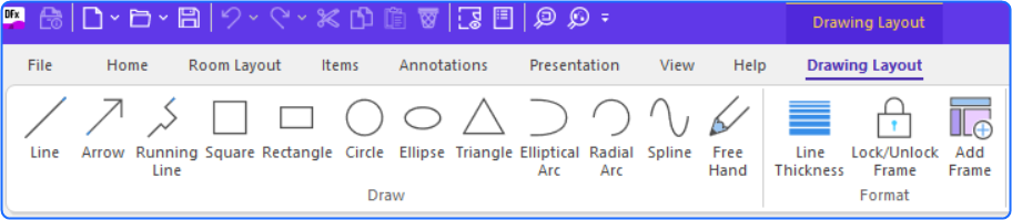 How to draw shapes using the drawing layout – Design