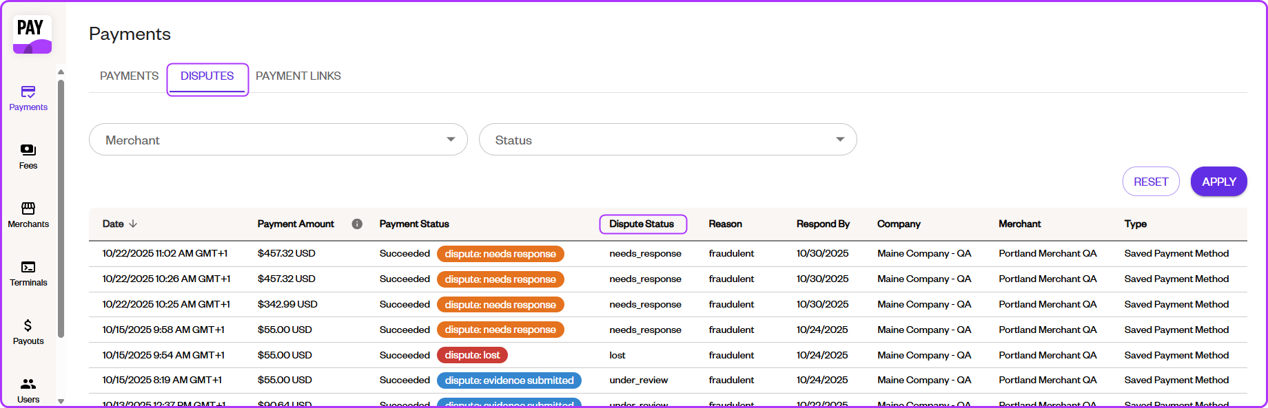 Cyncly Payments reporting – Design