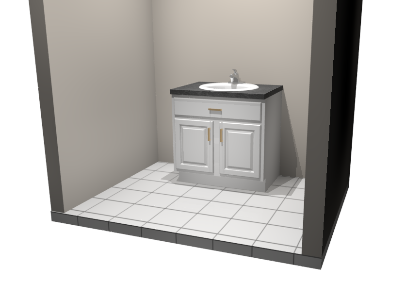 Cabinet fronts rendering dark in small rooms – Design